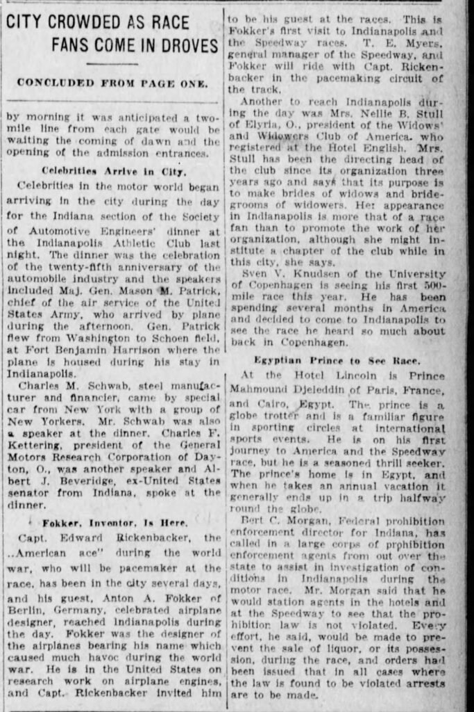 1925 Indy 500: Indianapolis Star Race Coverage (Part 1) - Motorsport ...